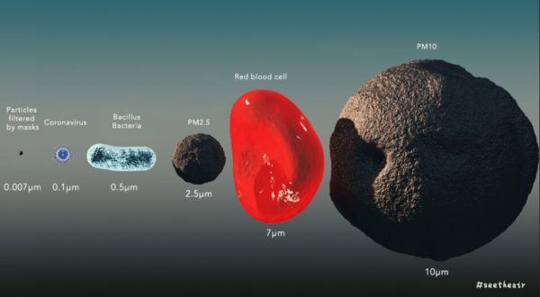 How large is a corona virus virion compared to the MP10-2.5? - ABCDust